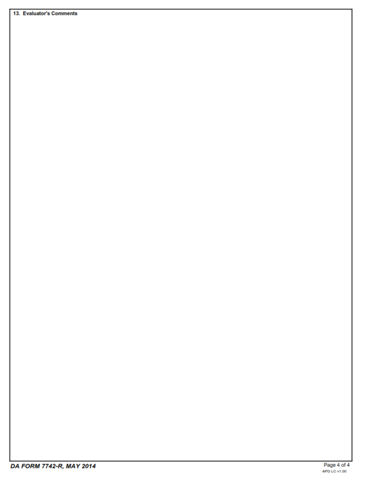 DA Form 7742 - Trauma Scenario Grade Sheet