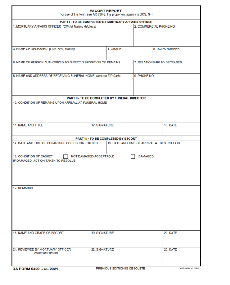 DA Form 7775 - Lineage And Honors Certificate