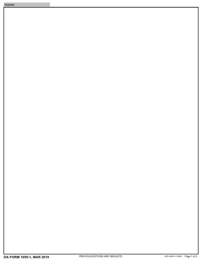 DA FORM 1059-1 – Civilian Institution Academic Evaluation Report | Army ...